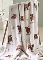 Catherine Lansfield Angus Highland Cow Reversible Duvet Cover Set | Grattan