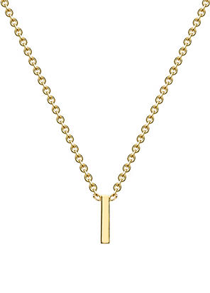 Tuscany Gold 9ct Yellow Gold X Initial Adjustable Necklace Grattan