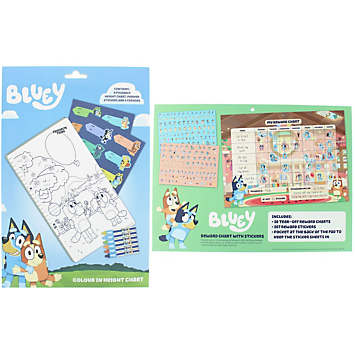 Bluey Colour In Height Chart And Reward Chart Bundle | Grattan