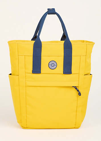 Brakeburn Yellow & Navy Tote Backpack | Grattan