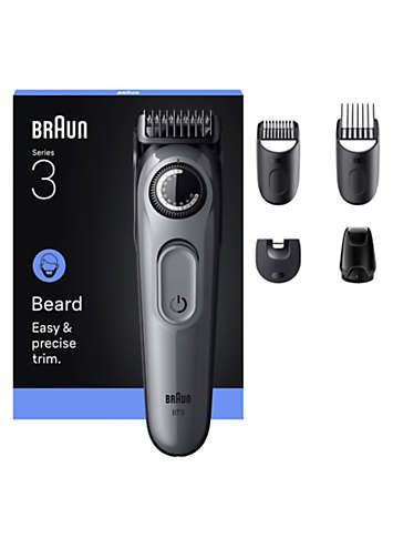 Braun Beard Trimmer Series 3 - +5 Styling Tools, 40 Lengths, Sharp ...