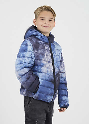 Brave Soul Tie Dye Hooded Padded Jacket | Grattan