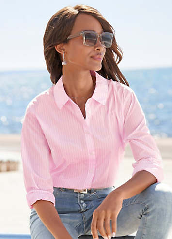 Buffalo Stripe Long Sleeve Blouse | Grattan
