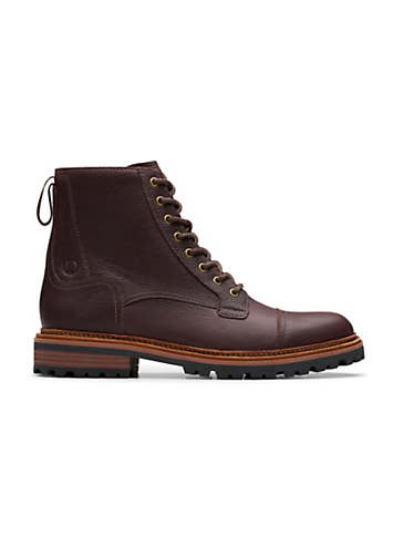 Clarks Men s Brown Scotch Grain Clarkridge Hi Boots Grattan