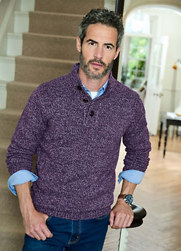 Cotton Traders Half Button Jumper | Grattan