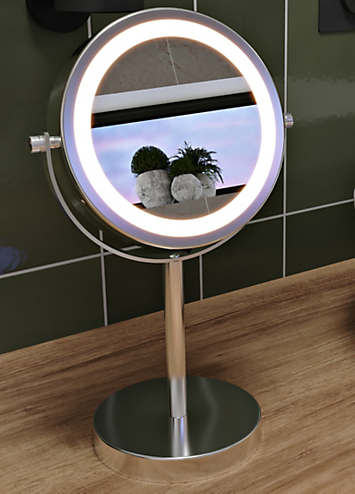 Croydex Double Sided LED Makeup Mirror 3x Magnification | Grattan