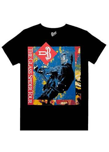 David Bowie Unisex Adult Glass Spider Tour Back Print T-Shirt | Grattan