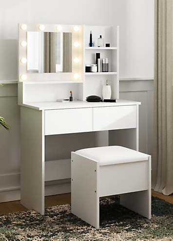 Eva Dressing Table & Stool Set | Grattan