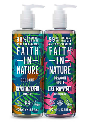 Faith In Nature Hand Wash Duo - Coconut & Dragon Fruit | Grattan