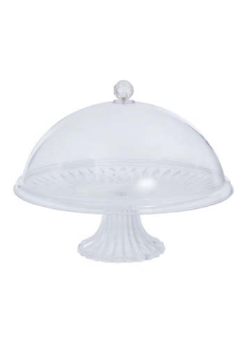 Faye Clear Acrylic Cake Stand with Dome Lid | Grattan