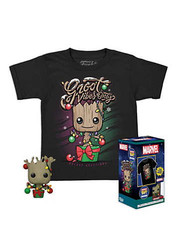 Funko Pop Pocket Pop & Tee: Guardians of the Galaxy Holiday Groot | Grattan