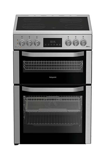 Hotpoint HDE6VDCASX 60cm Electric Double Cooker with Air Fry ...