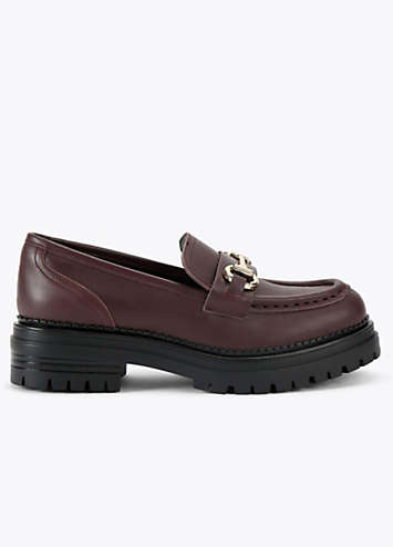 KG Kurt Geiger Tasha Wine Slip On Leather Loafer | Grattan