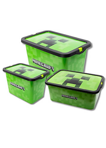 Minecraft Set Of 3 Minecraft Storage Boxes | Grattan