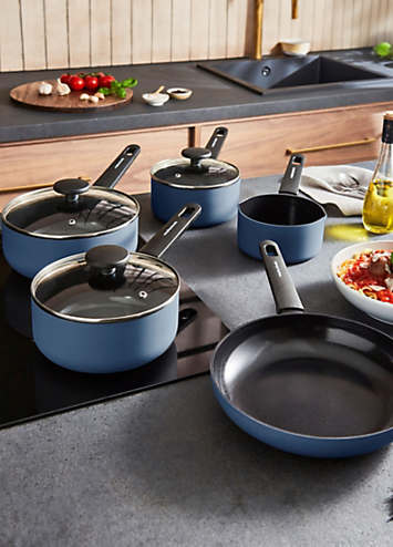 Morphy Richards 5 Piece Recycled Aluminium Saucepan Set | Grattan