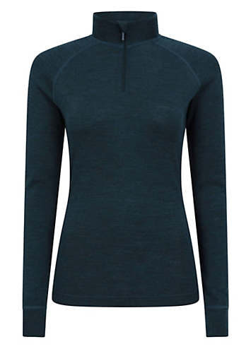 Mountain Warehouse Merino Wool Zip Neck Thermal Top | Grattan
