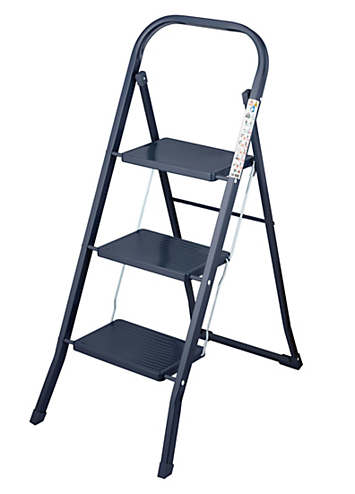 Our House Tread Steel 3 Tier Step Ladder | Grattan