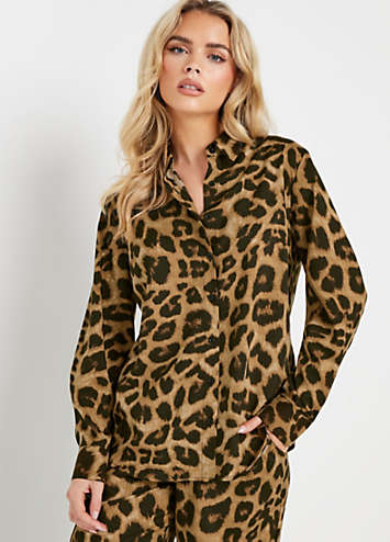 PixieGirl Petite Leopard Print Long Sleeve Shirt | Grattan