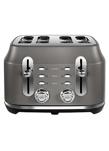 Rangemaster RMCL4S201GY Classic 4 Slice Toaster - Matt Slate Grey | Grattan