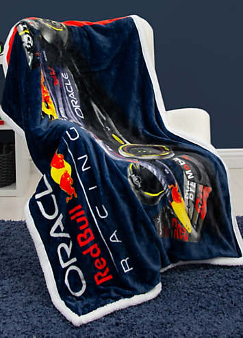 Red Bull Racing No1 Sherpa Fleece Blanket | Grattan
