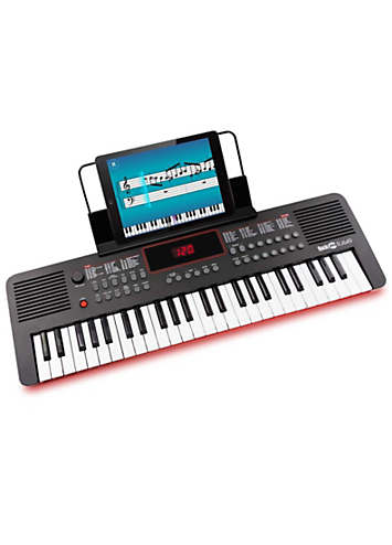 RockJam 49-Key Keyboard Piano Kit with Midi, Note Stickers & Lessons ...
