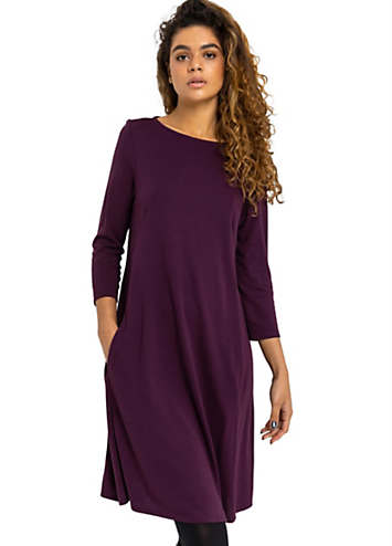 Roman A-line Pocket Detail Stretch Swing Dress | Grattan