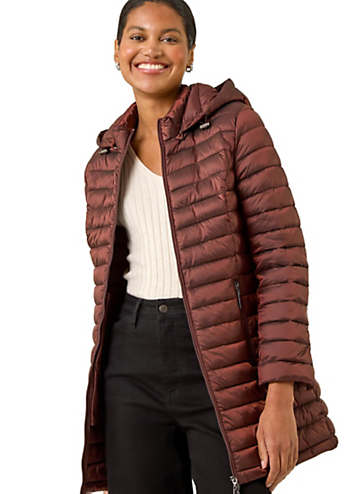 Roman Longline Quilted Hooded Puffer Coat | Grattan
