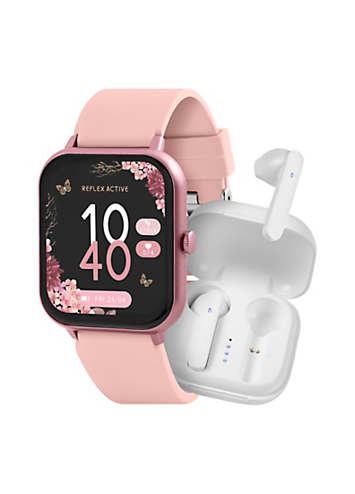 Samsung Reflex Active Series 17 Pink Strap Smart Watch & True Wireless ...