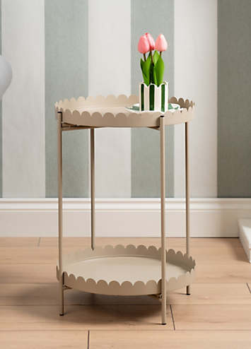 Scottish Everlastings Ltd Scalloped Round Scallop Table | Grattan