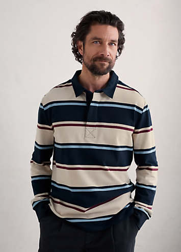 Seasalt Cornwall Men’s Herdsman Organic Cotton Rugby Top | Grattan