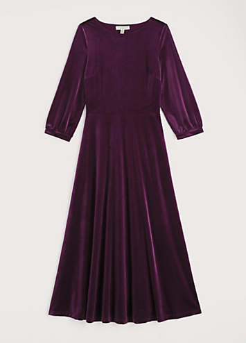 Seasalt Cornwall Purple Oak Cottage Velvet Dress | Grattan