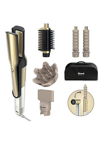 Shark Glam Straight, Waves & Curls Multi-Styler HD6052SUK - Gold | Grattan