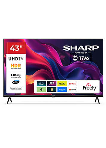 Sharp 43GK4245K 43 Inch 4K Ultra HD Smart TV with TiVo | Grattan