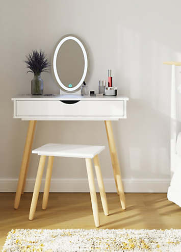Signy LED Dressing Table with Stool | Grattan