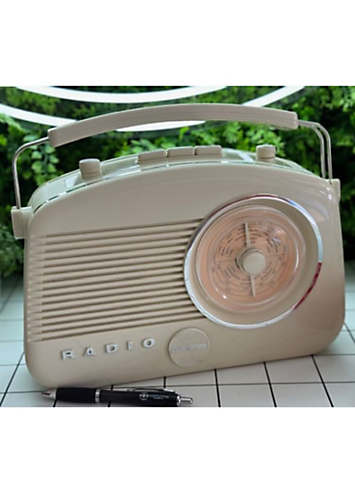 Steepletone Brighton Retro 3 Band Radio with Bluetooth Receiver - Cream ...