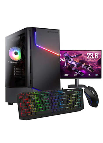 Stormforce Onyx AMD Ryzen 5 4600G, 16GB, 1TB, Keyboard, Mouse & Monitor ...