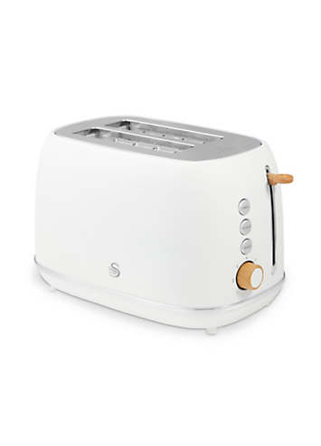 Swan ST19030WHT Fjord 800W 2-Slice Toaster - White | Grattan