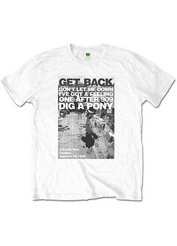 The Beatles Unisex Adult Rooftop Shot Cotton T-Shirt | Grattan