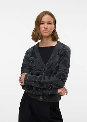 Vero Moda Zuzu Long Sleeve V-Neck Cardigan | Grattan