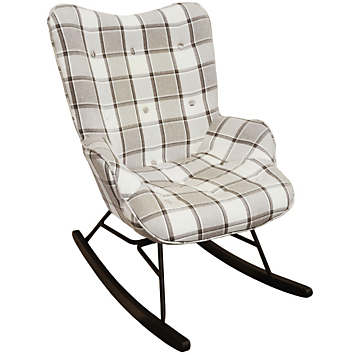 Wing Arm Metal Framed Padded Rocking Chair | Grattan