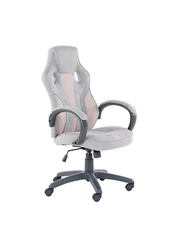 X Rocker Maverick Ergonomic Office Gaming Chair - Grey/Blush | Grattan