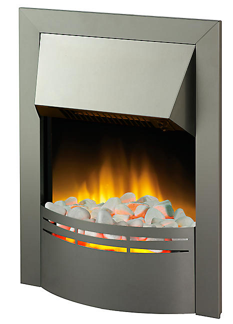 Dimplex Optiflame Dakota Brushed Steel Electric Fire | Grattan
