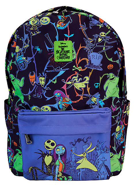 Loungefly Disney NBC Neon Glow In Dark Full Size Nylon Backpack Grattan