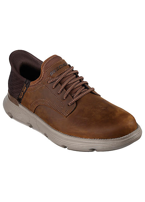 Skechers Slip Ins Dark Brown Garza Gervin Shoes Grattan