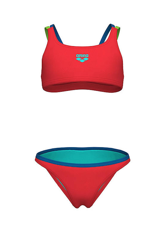 Arena Kids Logo Print Sports Bikini Set | Grattan