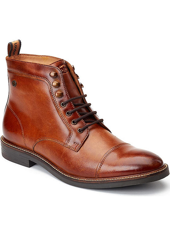 Base London Tan Plymouth Toe-Cap Boots | Grattan