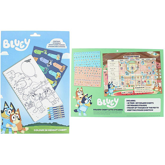 Bluey Colour In Height Chart And Reward Chart Bundle | Grattan