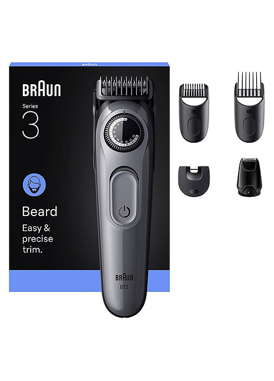 Braun Beard Trimmer Series 3 - +5 Styling Tools, 40 Lengths, Sharp ...