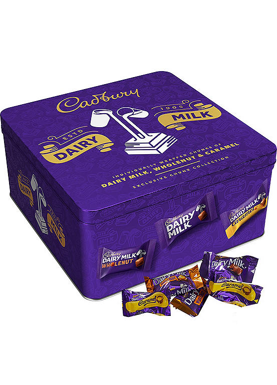 Cadbury Dairy Milk Chocolate Chunks Gift Tin 360g | Grattan