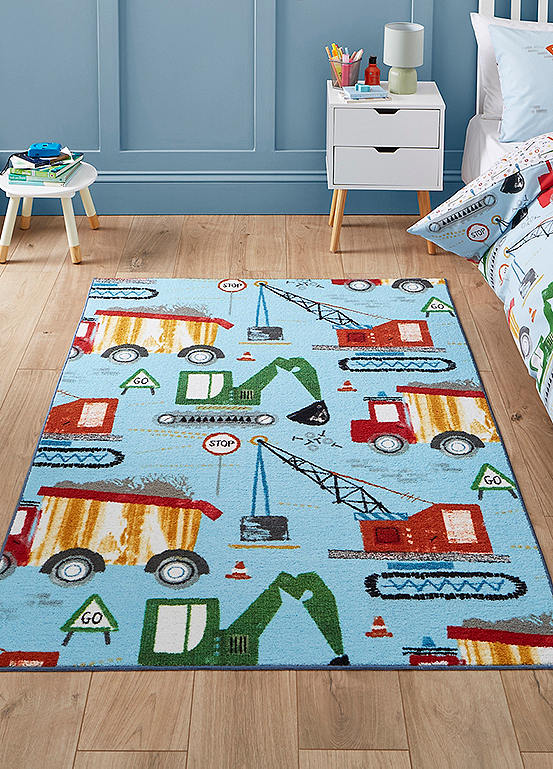 Catherine Lansfield Kids Construction Rug | Grattan